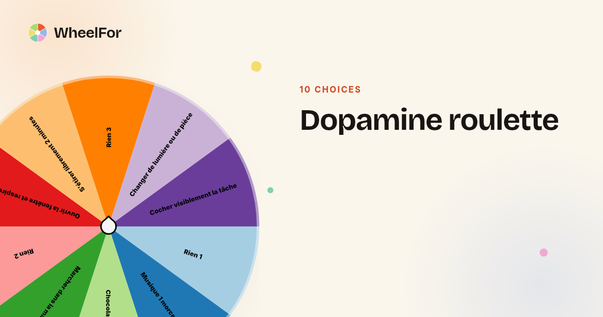 Dopamine roulette Wheel | WheelFor