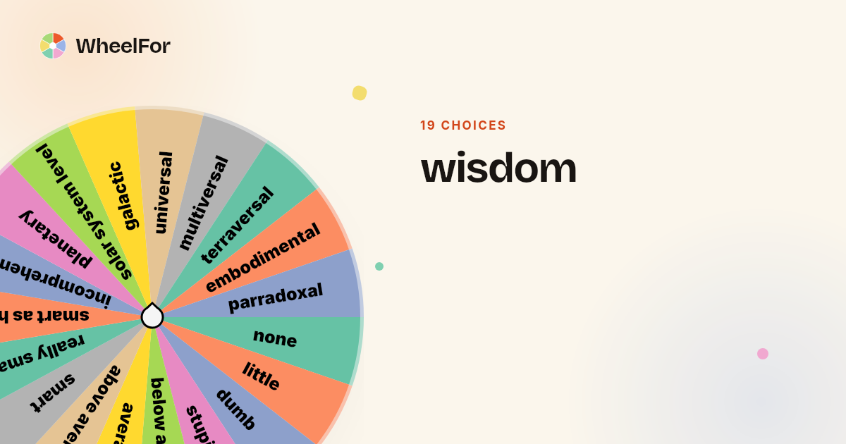 wisdom Wheel | WheelFor
